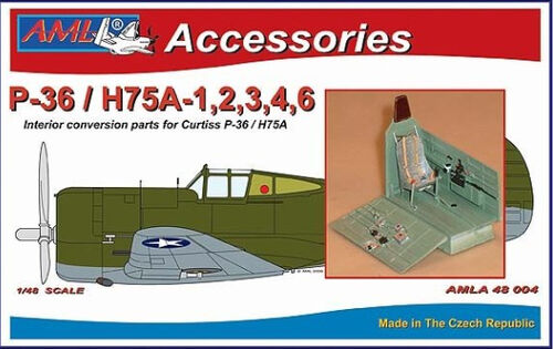 AML A48004 Curtiss-Hawk P-36/H-75A - cockpit, wheels and undercarriage (for Academy and Hobbycraft kits)