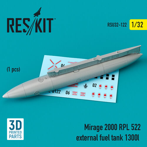 RES/KIT U32-0122 Mirage 2000 RPL 522 External Fuel Tank 1300lt