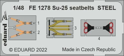 Eduard FE1278 Su-25 seatbelts STEEL ZVEZDA
