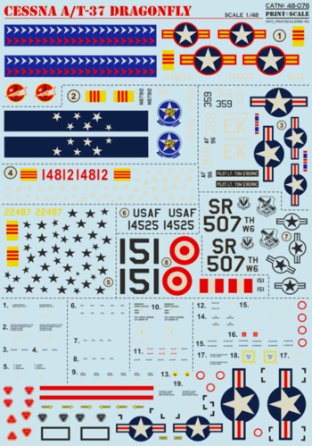 Print Scale 48-076 Cessna A-37 Dragonfly