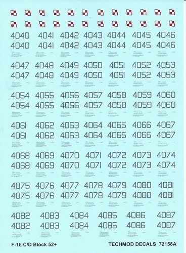 Techmod 72158 F-16 C/D Block 52 +