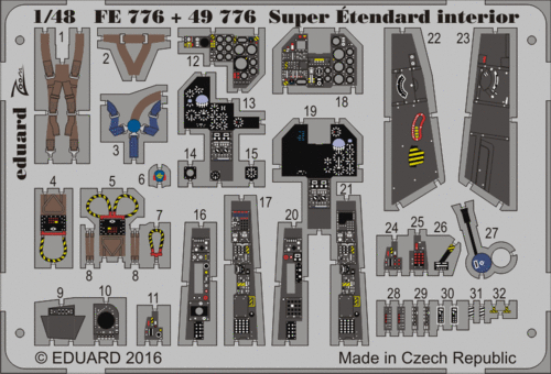 Eduard FE776 Super Étendard interior KINETIC K48061