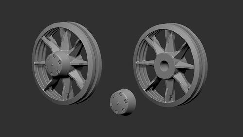 Firma49 T055-16 Idler Wheels For Pz.III / Sturmgeschütz III (2pcs)