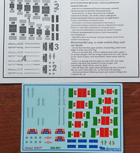 Begemot Decals 350-001 Italian NAVY