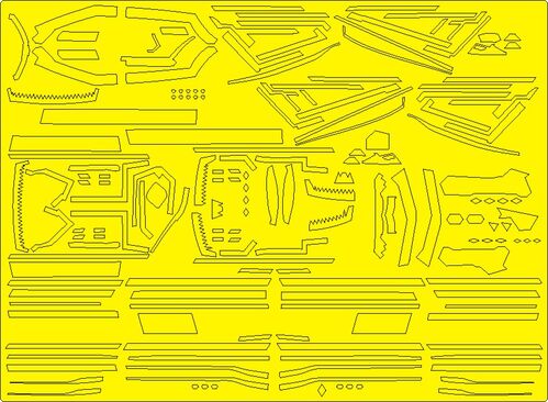 New Ware AM1279 F-35 C Lightning II CAMOUFLAGE Kabuki Masks (For Tamiya 61127)