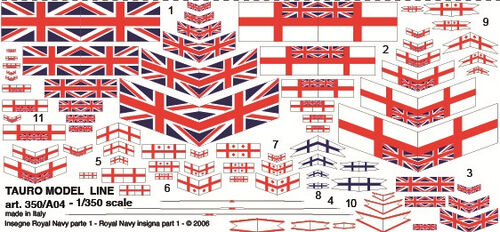 TAURO MODEL 350-A04 Naval Flags - Royal Navy