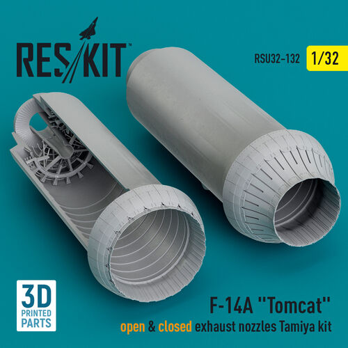 RES/KIT U32-0132 F-14A 'Tomcat' Open And Closed Exhaust Nozzles Tamiya Kit (3D Printed)
