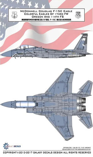 Galaxy-Model G72010 Mcdonnell-Douglas F-15 C Eagle - Colorful Eagles of 173rd FW 114th FS Oregon ANG (for Hasegawa kits)