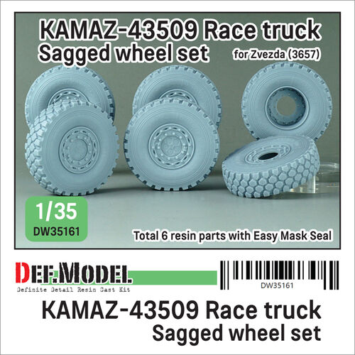 DEF Model DW35161 KAMAZ-43509 Race Truck - Sagged Wheel Set (For Zvezda 3657)