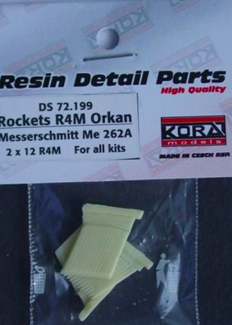 Kora Models DS72199 R4M Orkan with racks for Me-262A 2x 12 rockets
