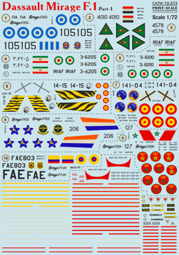 Print Scale 72-373 Dassault Mirage F.1 Part 1