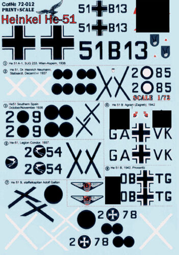 Print Scale 72-012 Heinkel He-51