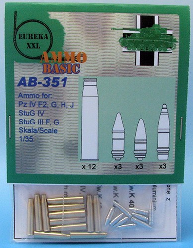 Eureka XXL AB-351 Ammo for Pz IV F2, G,H,J, StuG IV, StuG III F,G