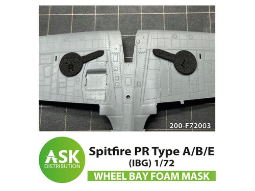 Art Scale Kit F72003 Supermarine Spitfire PR Type A/B/E - Wheel Bay Foam Mask (for IBG Kits)