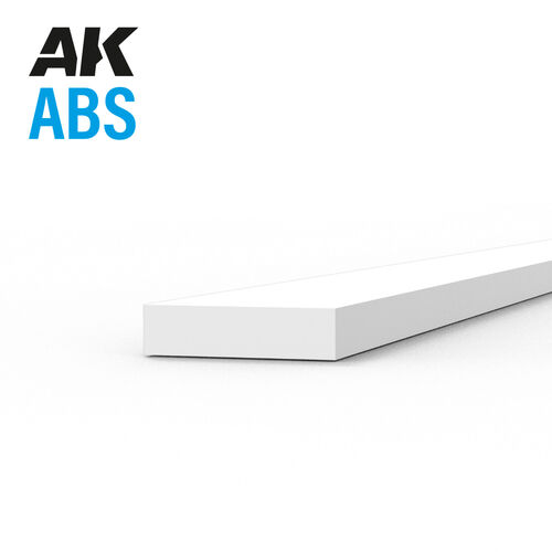 AK-Interactive 6716 ABS Opaque Strip 0.75 x 3.00 x 350mm - 1 Piece