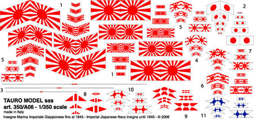 TAURO MODEL 350-A06 Naval Flags - Imperial Japanese Navy