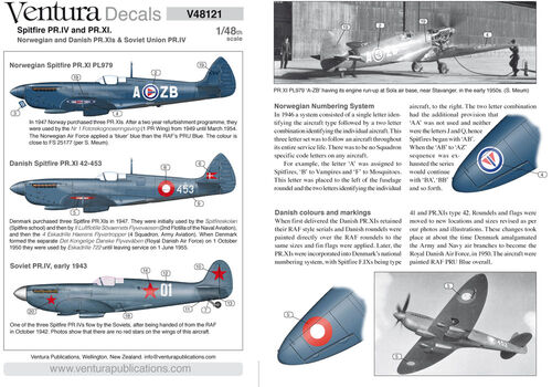 Ventura 48121 European Spitfire PR.IV and PR.XI - Danish, Norwegian and Soviet