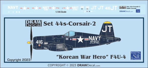 Draw Decal 44-CORSAIR-02 Vought F4U-4 - "Korean War Hero"