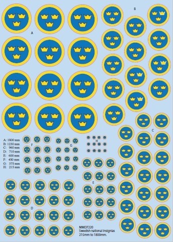 Maestro Models D4815 Swedish Airforce National Insignias