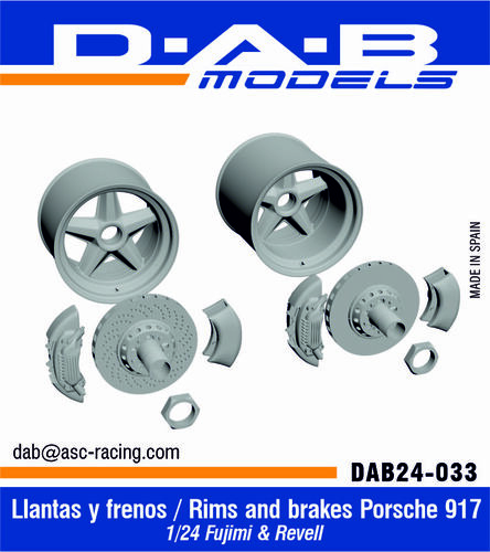 DAB Models 24-033 Rims and Brakes Porsche 917