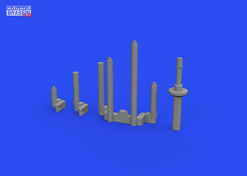 Eduard 648789 P-38J gun barrels PRINT TAMIYA