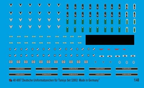 Peddinghaus-Decals 4007 German Uniform Insignia For Tamiya Set 32602