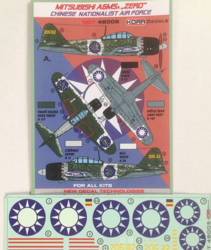 Kora Models NDT48005 Mitsubishi A6M5a China nationalist