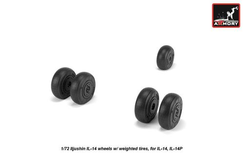 Armory Models Group AW72059 Iljushin IL-14 wheels w/ weighted tires