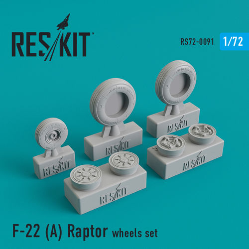 DISCONTINUED RES/KIT 72-0091 F-22 (A) Raptor wheels set