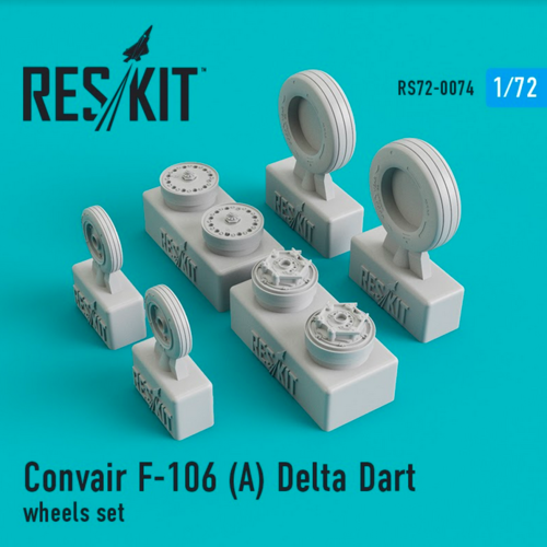 DISCONTINUED RES/KIT 72-0074 Convair F-106 (А) Delta Dart wheels set