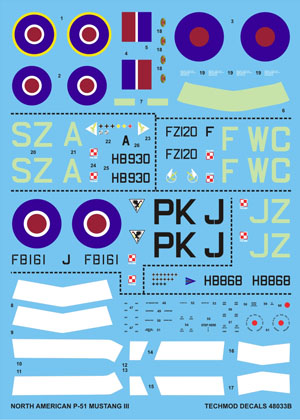 Techmod 48033 North American P-51 Mustang III