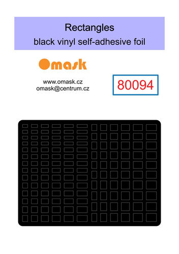 Omask 80094 Rectangles with Rounded Corners 2-5 mm (Self-Adhesive Foil)