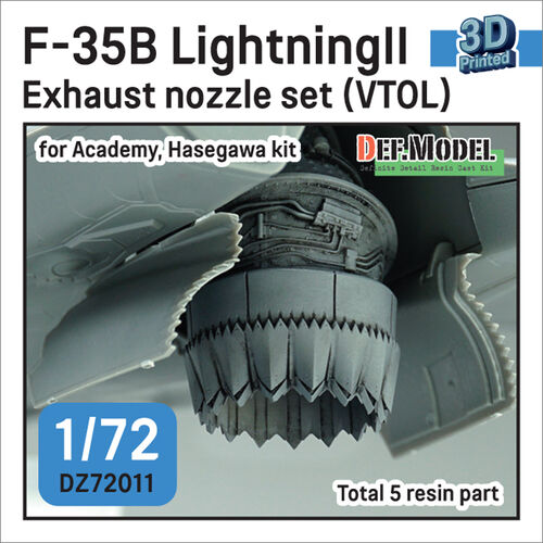 DEF Model DZ72011 F-35B Lightning II Exhaust Nozzle Set - VTOL (For Academy, Hasegawa Kit)