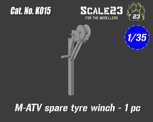 Scale23 35-K015 M-ATV spare tyre winch - 1 pc