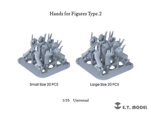 ET Model P35-326 Hands For Figures Type 2 (Universal)