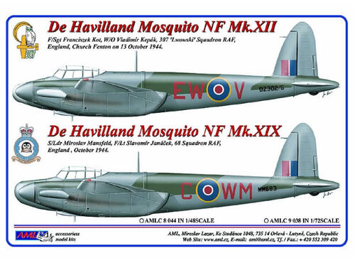 AML C9038 Mosquito NF Mk.XII / Mk.XIX ( 307Sq RAF & 68Sq RAF )