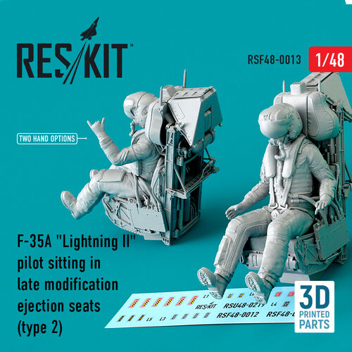 RES/KIT F48-0013 F-35A "Lightning II" Pilot Ditting In Late Modification Ejection Seats (Type 2)