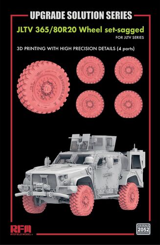Rye Field Model RM-2052 Upgrade Solution Series 3D Printed Wheel Set for JLTV 365/80R20 High Precision Details