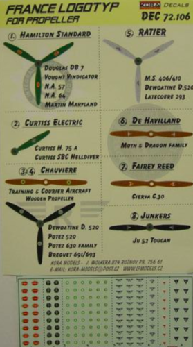 Kora Models Dec72106 France Logotyp propeller
