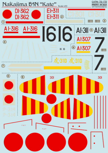 Print Scale 72-172 Nakajima B5N Kate