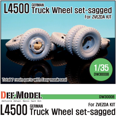 DEF Model DW30008 German L4500 Truck Wheel set (for Zvezda 1/35)