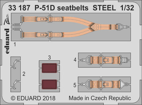 Eduard 33187 P-51D seatbelts STEEL REVELL