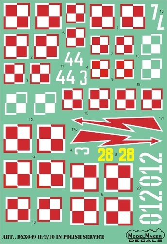 Model Maker Decals D48049 IŁ-2/10 in Polish Service