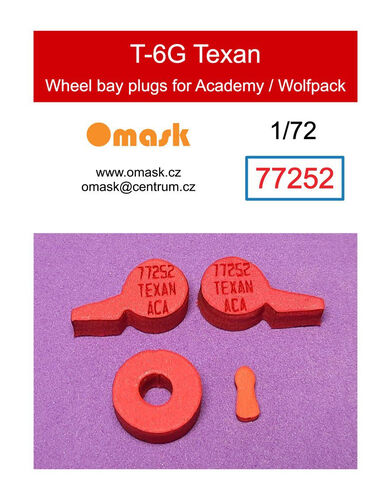 Omask 77252 North American T-6 G Texan - Wheel Bay Plugs (for Academy/Wolfpack Kits)