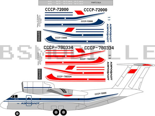 BSmodelle 72029 Antonov An-72 / An-74 - Aeroflot Decal