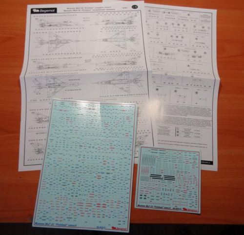 Begemot Decals 48-003 Mikoyan MiG-21 full stencil