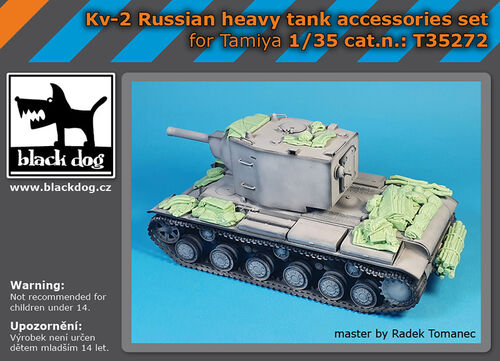 Black Dog T35272 KV-2 Russian Heavy Tank Accessories Set (For Tamiya)