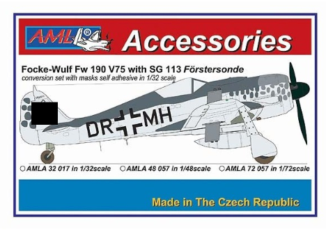 AML A72057 Focke-Wulf Fw 190 V75 - DR+MH with SG 113 Conversion Set