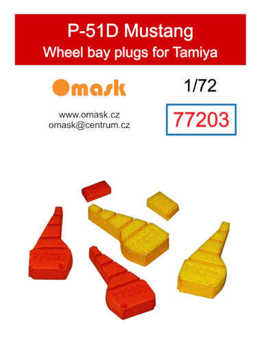 Omask 77203 North American P-51 D Mustang Wheel Bay Plugs (for Tamiya kits)