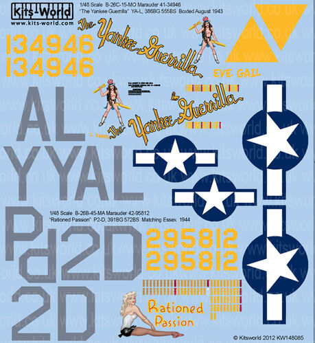 Kits World 148085 Martin B-26 B/C (“The Yankee Guerrilla” and “Rationed Passion”)